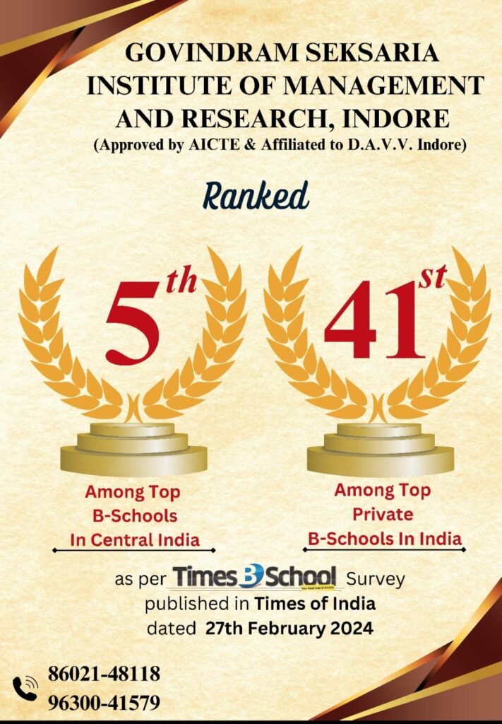 Best MBA Colleges in Indore - GSIMR Indore