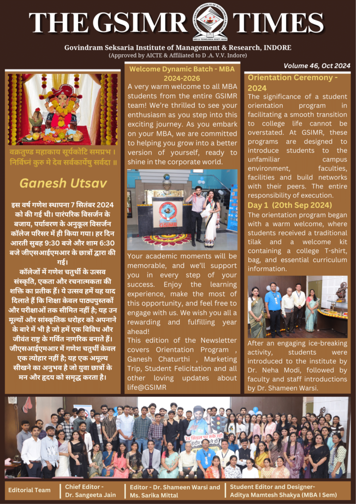 Best MBA Colleges in Indore - GSIMR Indore